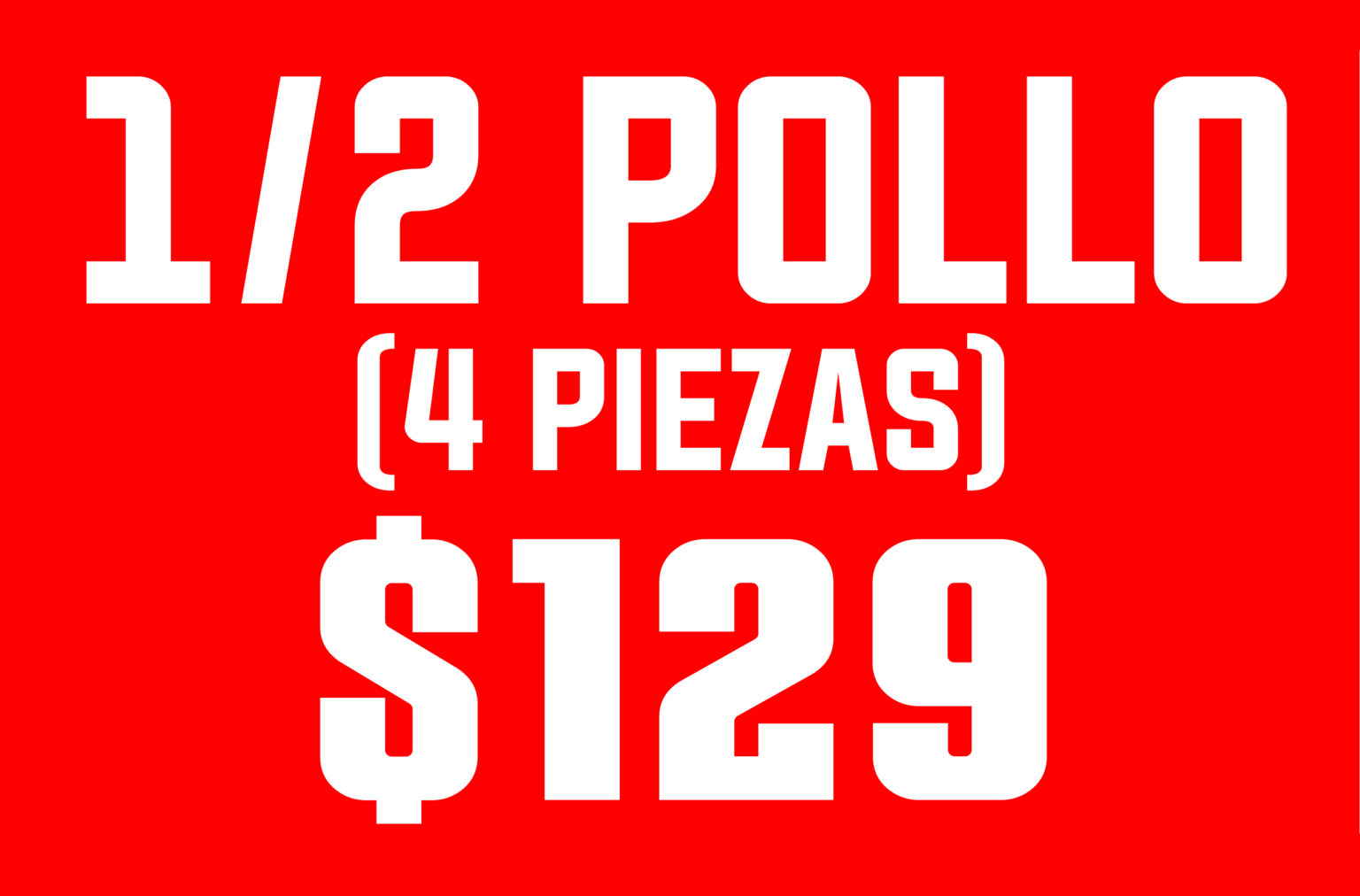 Menú – Pollos La Cabaña